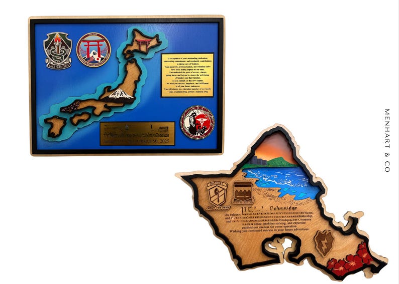 Any Country Map Custom Layered Wood Plaque: Military Goin Away Gift - Etsy