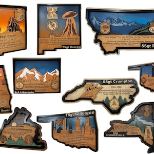 PCS Military Plaque : Laser Engraved Map for Military Awards, Going ...