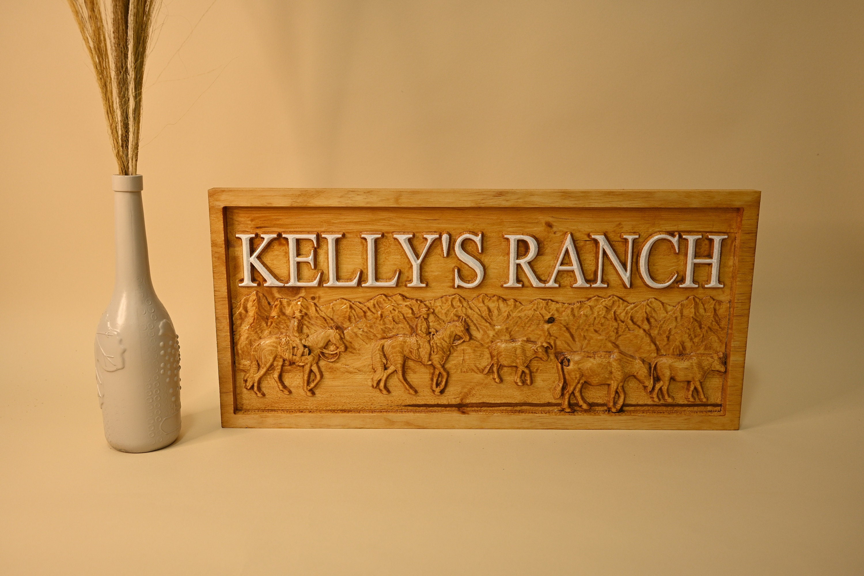 3D Rustic Wood Ranch Sign Personalized Gift Custom Wood Sign - Etsy