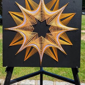 3D Golden Star Abstract String Wall Art 2020 - Etsy