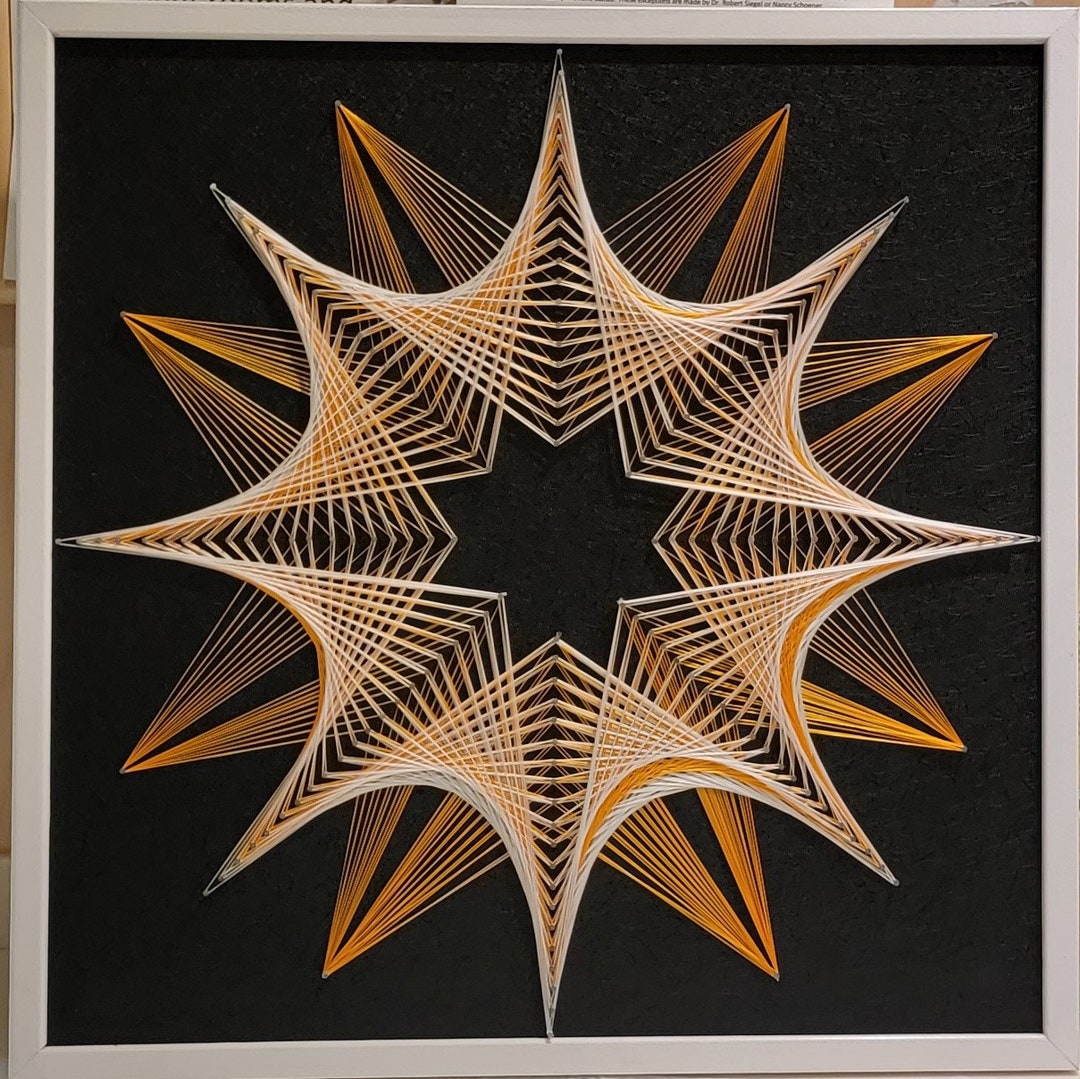3D Golden Star Abstract String Wall Art 2020 Bedroom Art Wall Art Zen ...