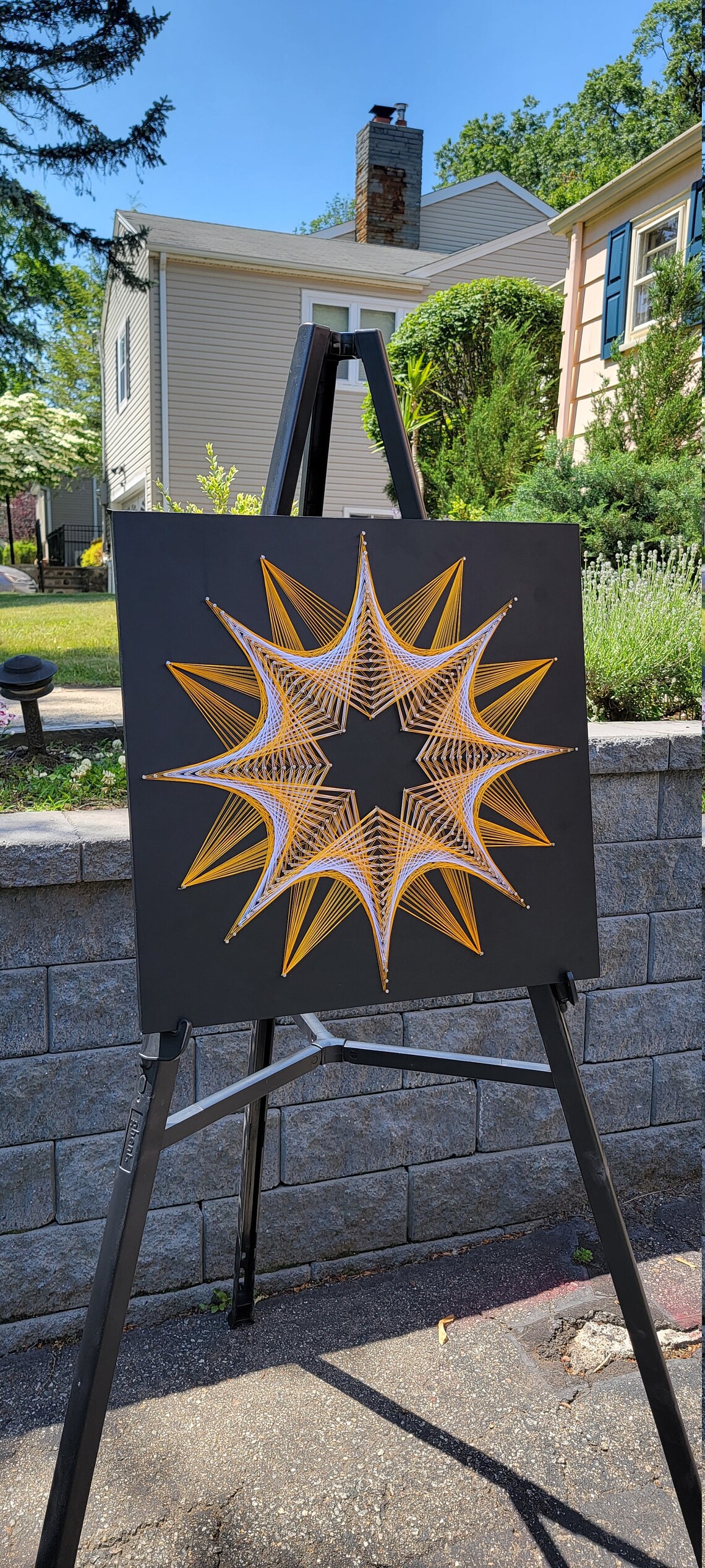 3D Golden Star Abstract String Wall Art 2020 - Etsy