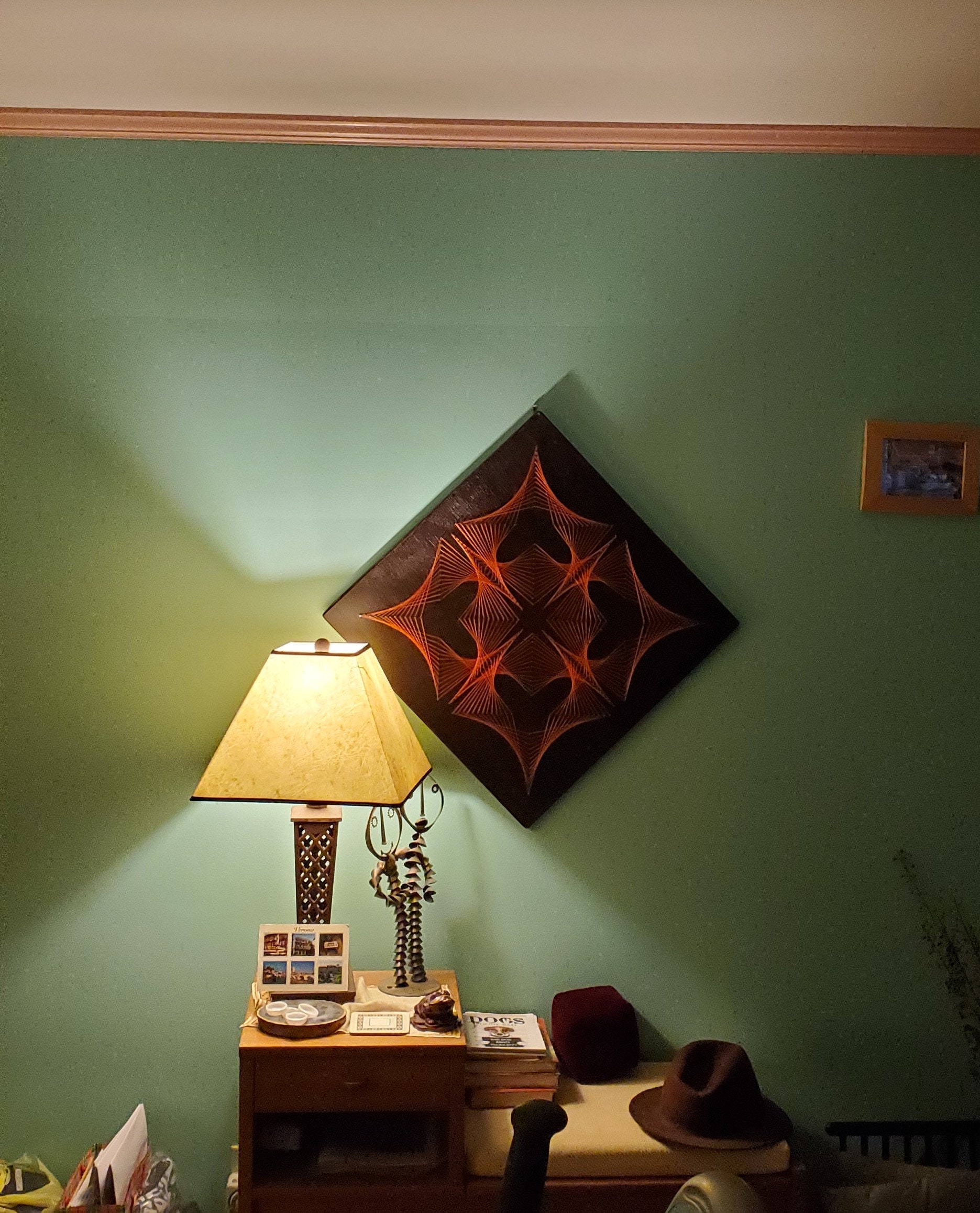 Flaming Orange Shuriken 3D Abstract String Wall Art - Etsy UK