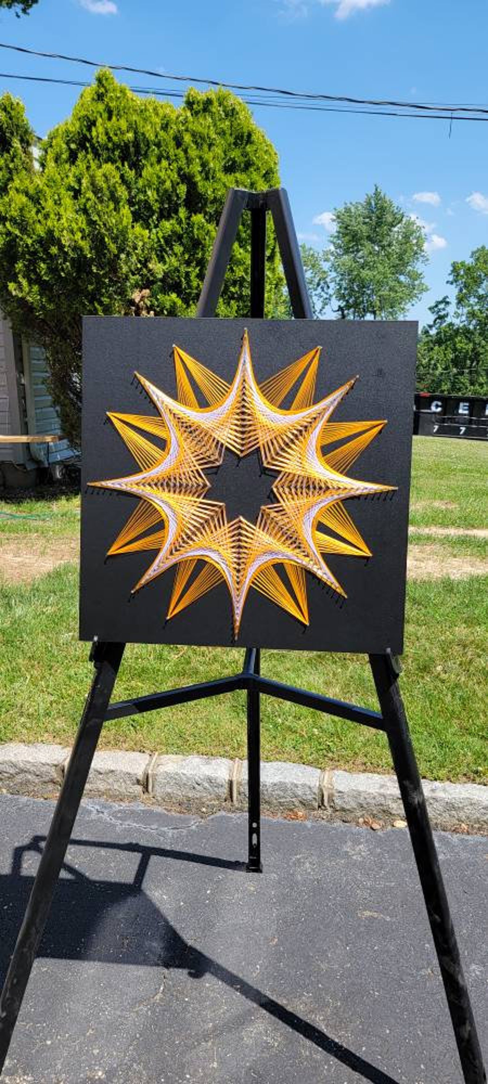 3D Golden Star Abstract String Wall Art 2020 - Etsy