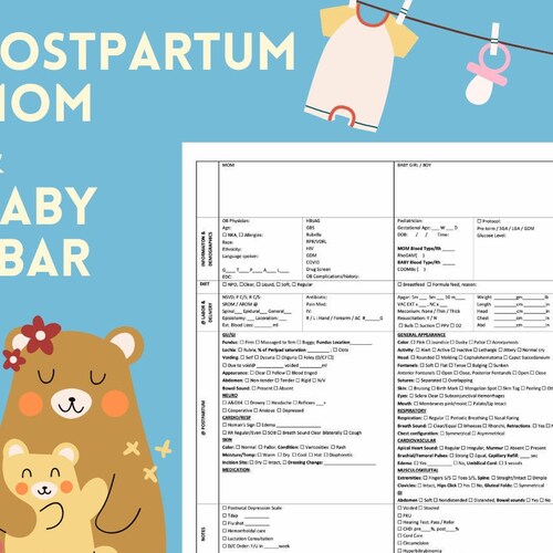 4 Mom and 4 Baby OB / Postpartum / Nursery / Maternal Child - Etsy