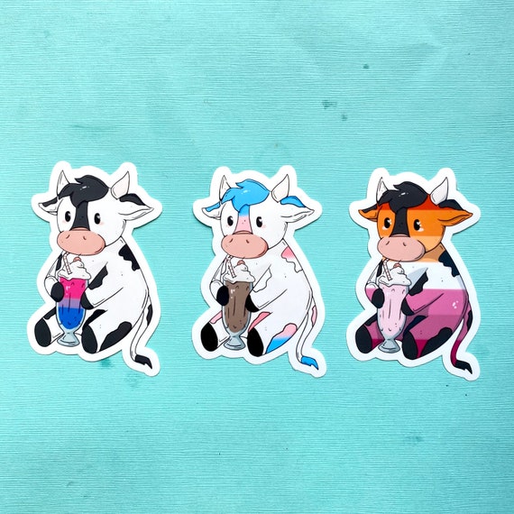 Pride Cow Vinyl Sticker - Etsy