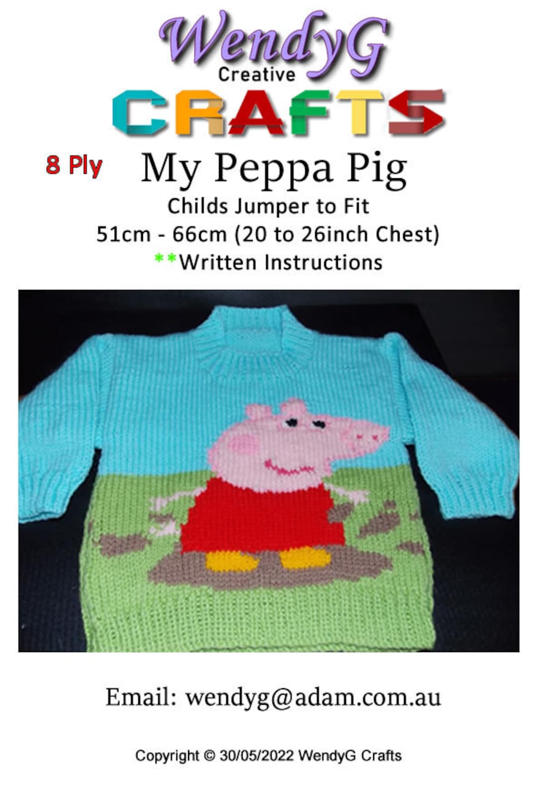 My Peppa Pig Jumper - Etsy Australia