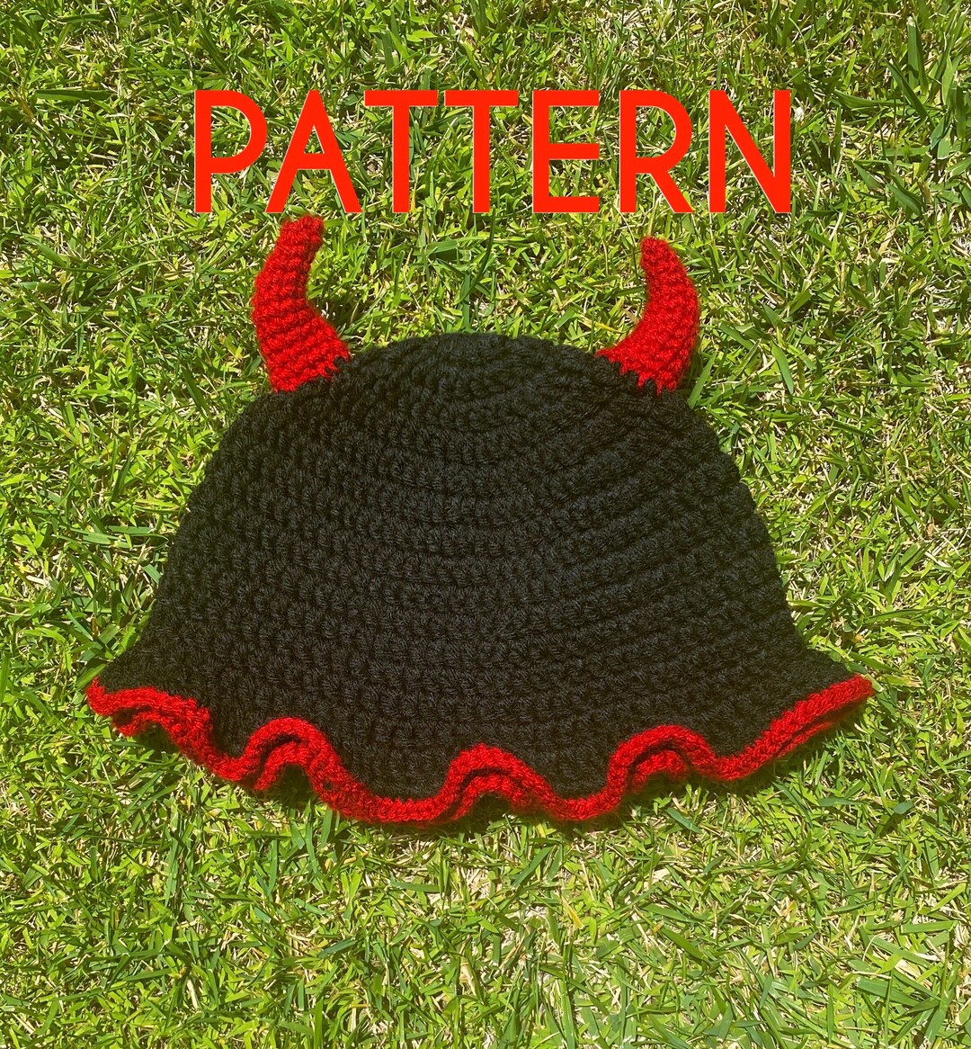 Crochet Devil Hat PATTERN (you Will NOT Receive a Physical Hat) - Etsy