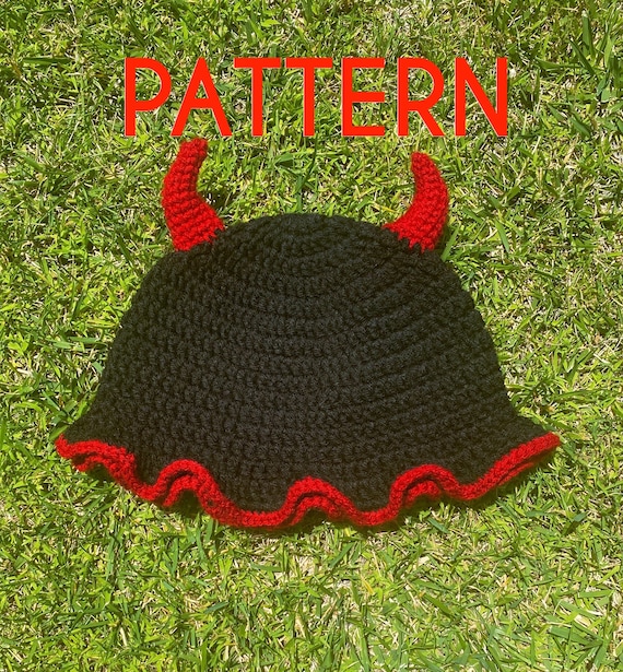 Crochet Devil Hat PATTERN you Will NOT Receive a Physical - Etsy