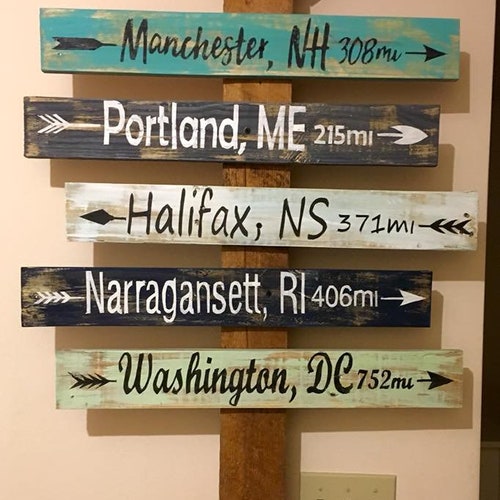 Custom Directional/ Mileage Signs Custom Destination Signs - Etsy