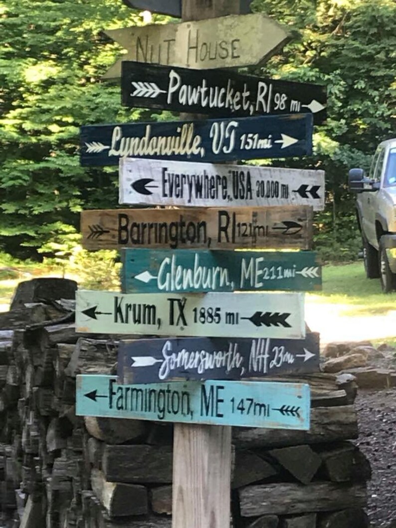 Custom Directional Signs With Arrows - Etsy