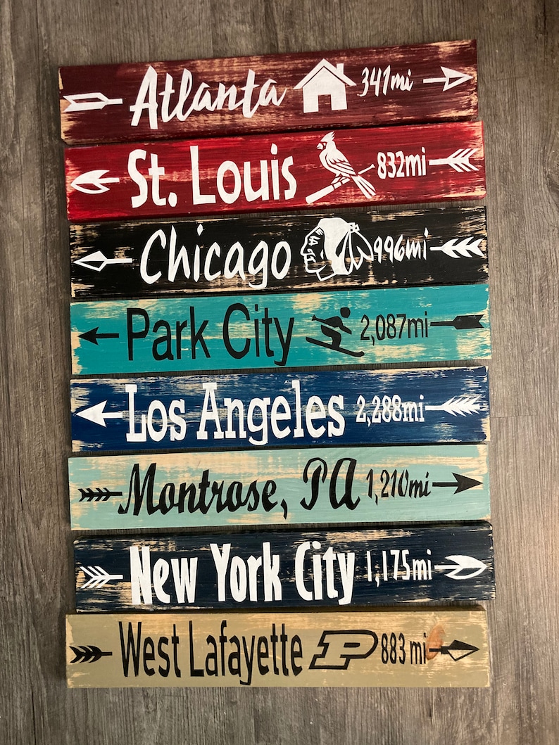 Custom Directional Signs With Arrows - Etsy
