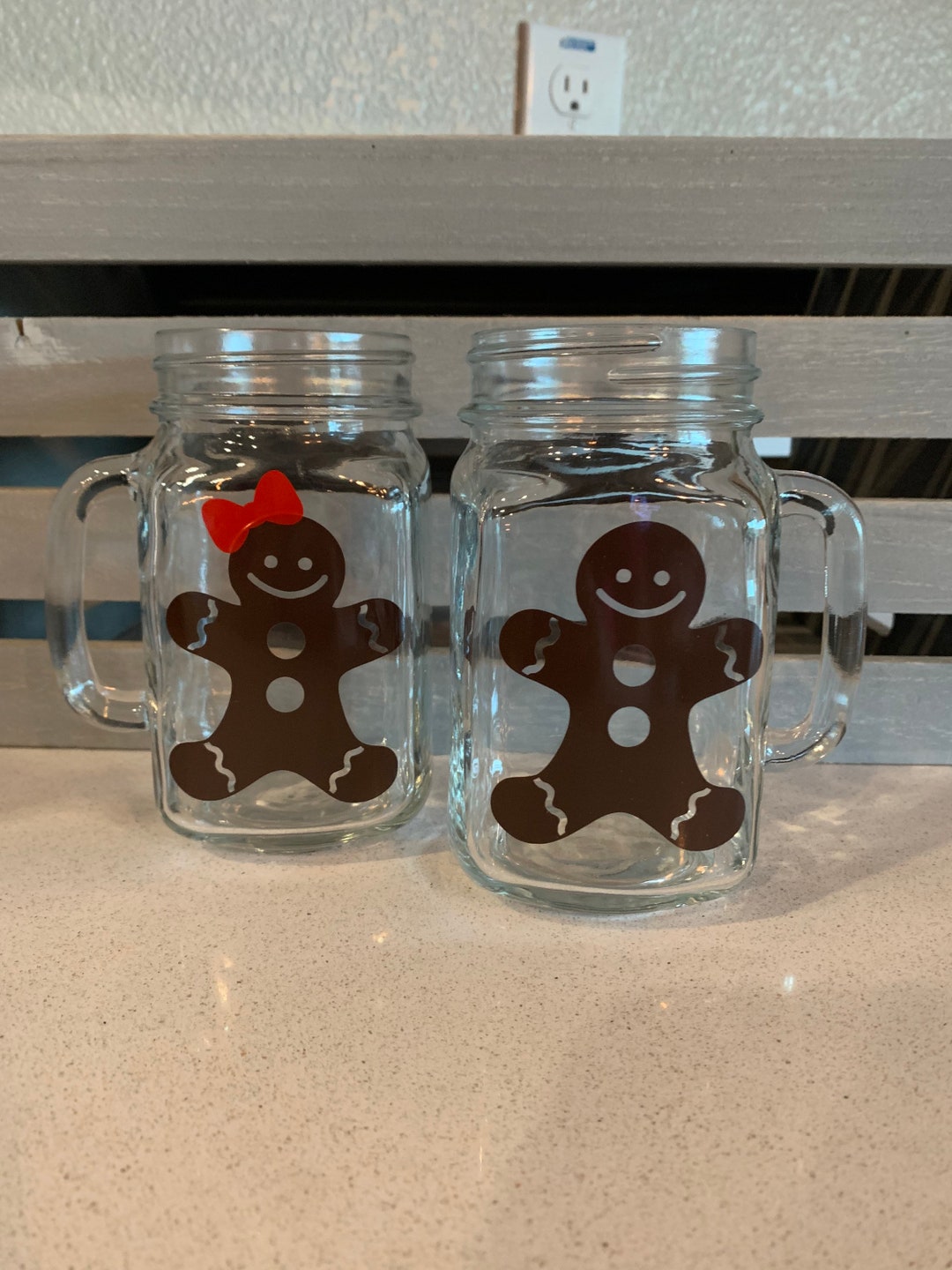 Gingerbread Mason Jar Set - Etsy