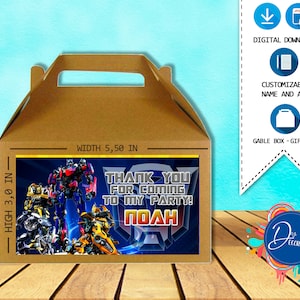 Transformers Labels for Birthday Party Pack - Printable DIGITAL ...