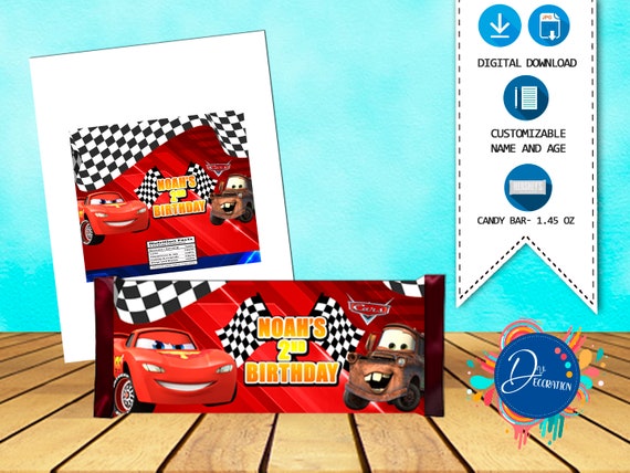 Cars Chocolate Labels for Birthday Party-printable DIGITAL - Etsy