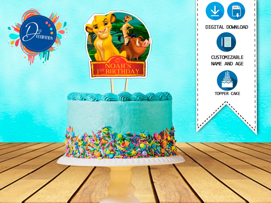 The Lion King Topper Cake, Labels for Birthday Party - Printable ...
