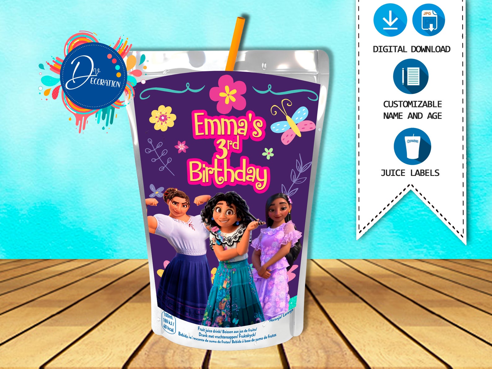 Encanto Labels for Birthday Party Pack Printable DIGITAL - Etsy