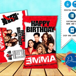 Rebelde Pack 3 Labels for Birthday Party Printable DIGITAL DOWNLOAD ...