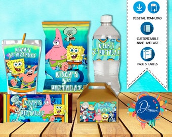 Spongebob Candy Bag Wrapper - Etsy