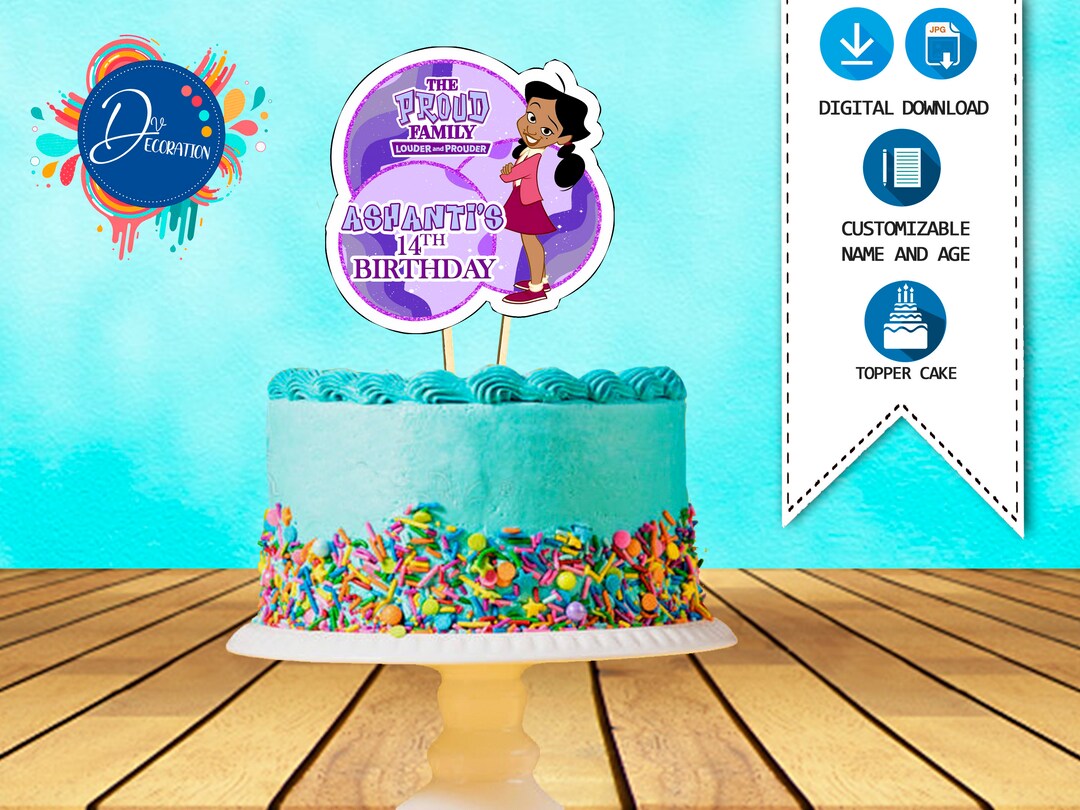 The Proud Family Cake Topper, Labels for Birthday Party Printable ...
