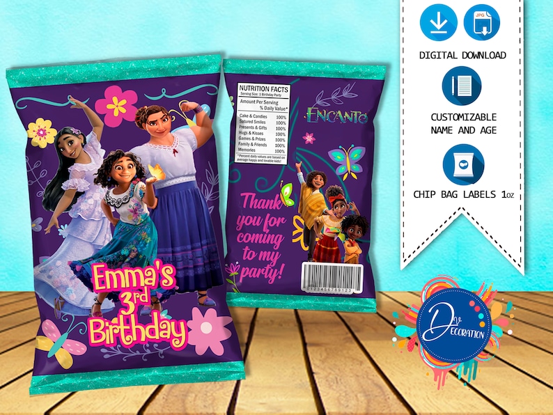 Encanto Labels for Birthday Party Pack Printable DIGITAL - Etsy