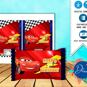 Cars Pack 5 Labels for Birthday Party Printable DIGITAL | Etsy