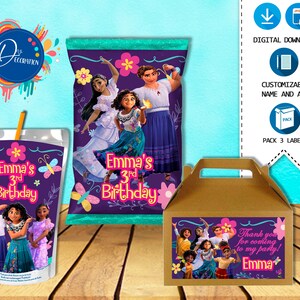 Encanto Labels for Birthday Party Pack - Printable DIGITAL DOWNLOAD ...
