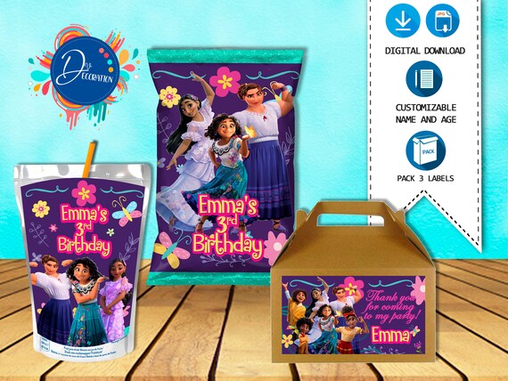 Encanto Labels for Birthday Party Pack Printable DIGITAL | Etsy