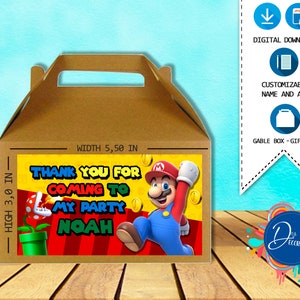 Mario Bros Labels for Birthday Party - Printable DIGITAL DOWNLOAD ...