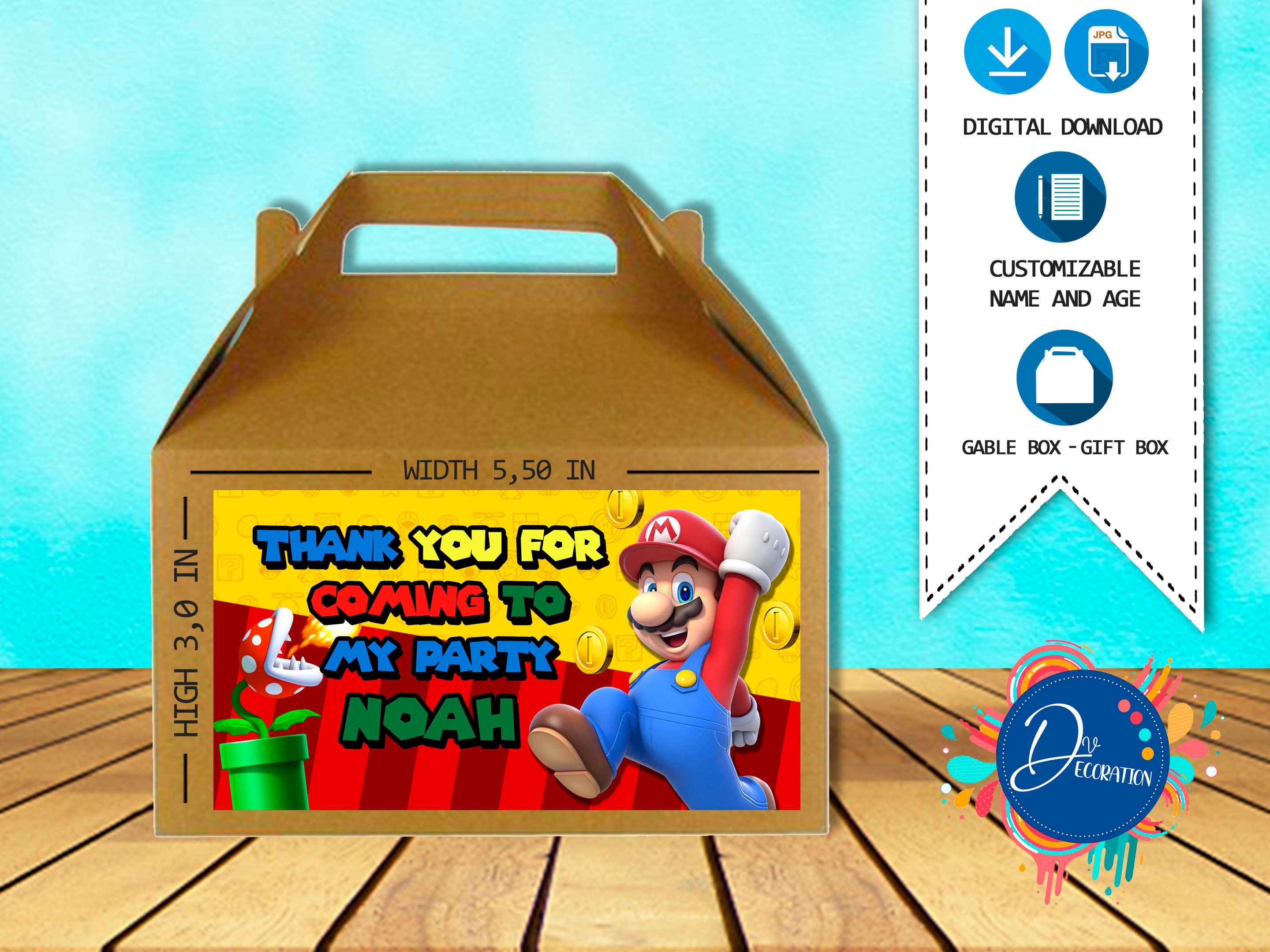 Mario Bros Labels for Birthday Party Printable DIGITAL - Etsy México