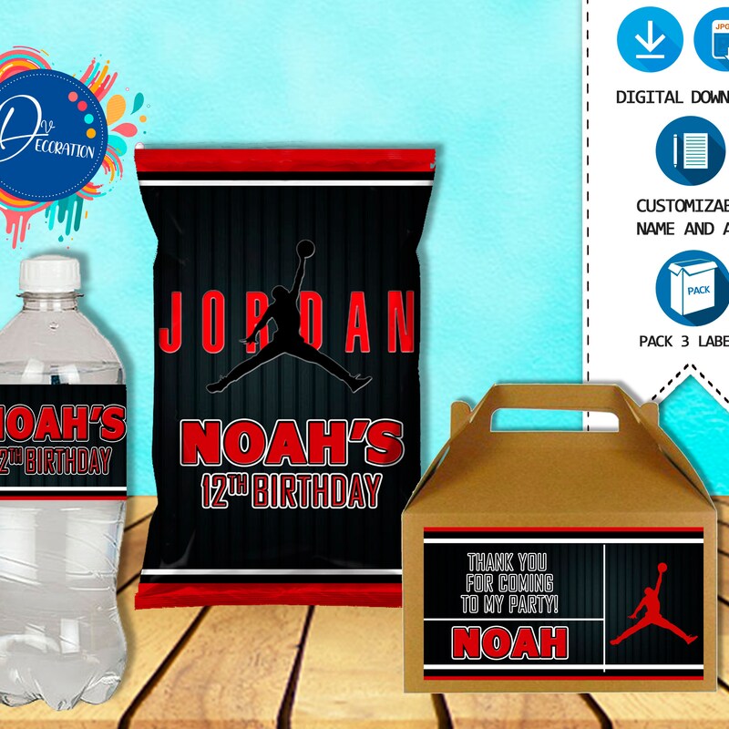 Jordan Party Decorations - Etsy