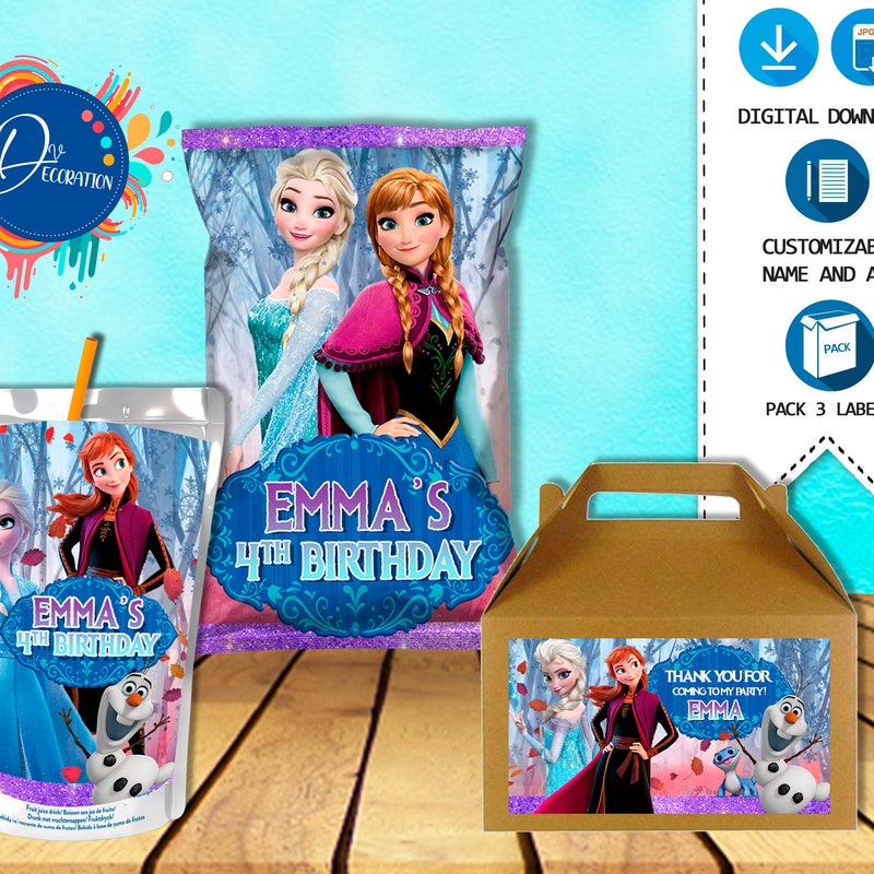 Frozen Party Favor Box - Etsy