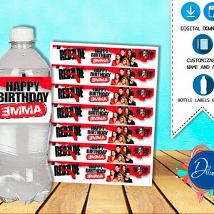 Rebelde Pack 3 Labels for Birthday Party Printable DIGITAL DOWNLOAD ...