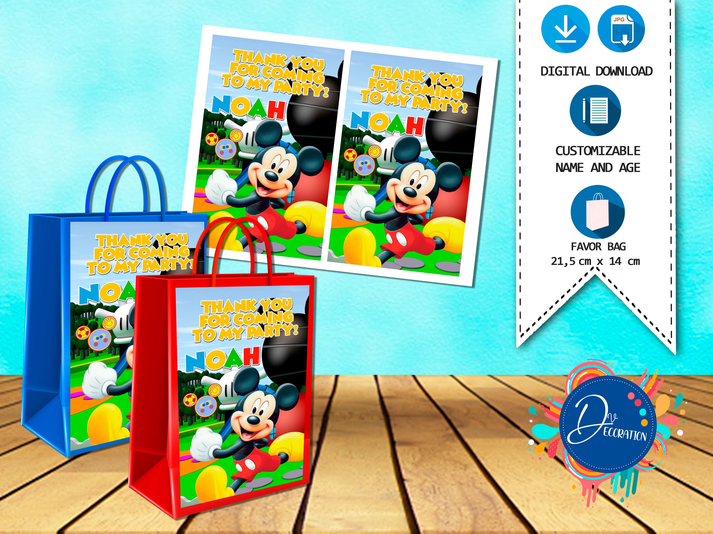 Mickey Mouse Clubhouse Labels for Birthday Party-printable - Etsy Australia