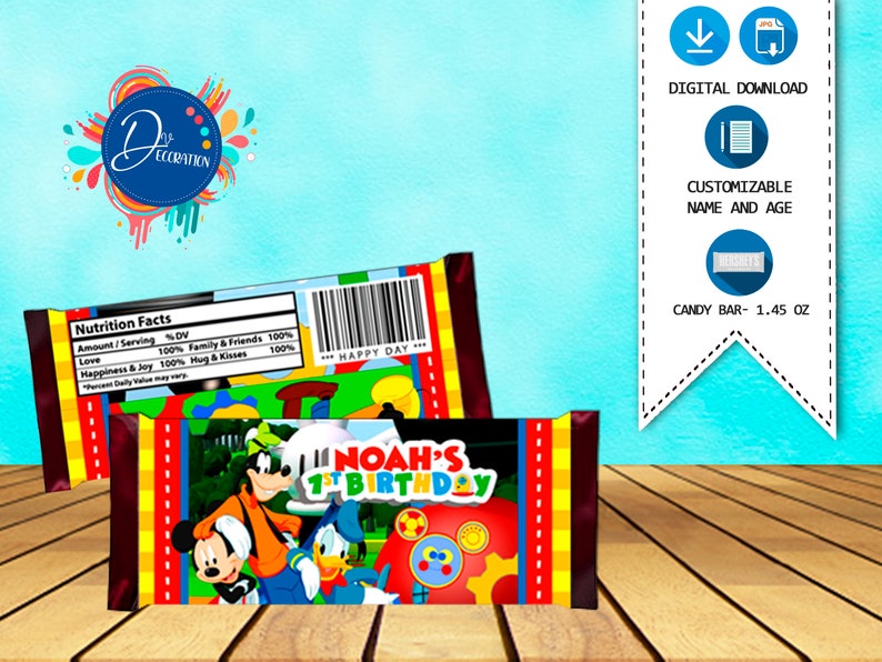 Mickey Mouse Clubhouse Pack 5 Labels for Birthday printable - Etsy