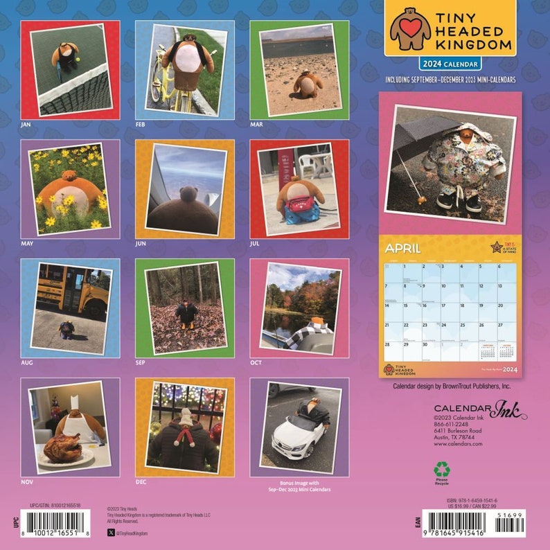 Tiny Headed Kingdom 2024 Calendar - Etsy