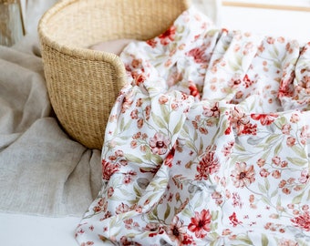 Baby Muslin Swaddle Blanket/ Newborn Swaddle Wrap 47”x47”/ Organic ...