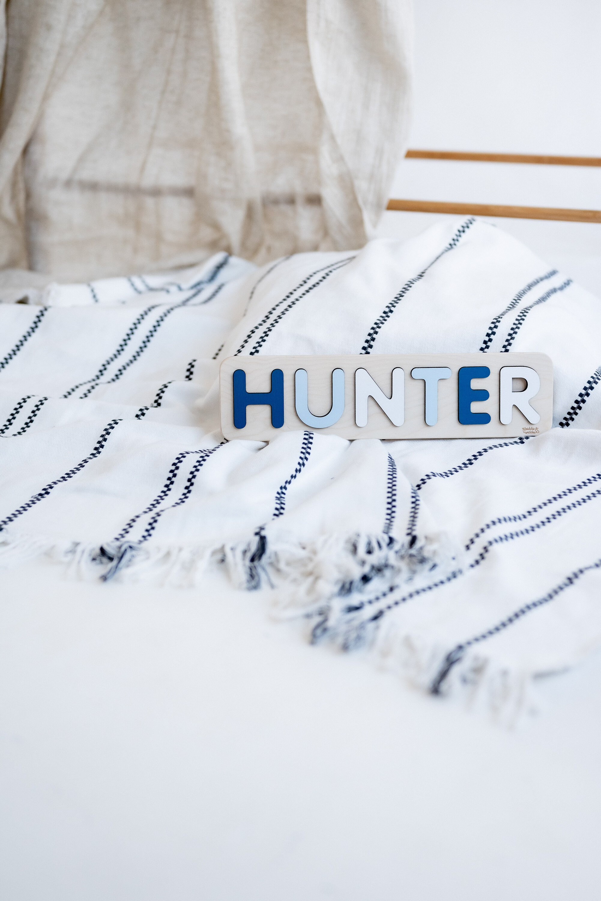 Hunter Wooden Name Puzzle for Boys Personalized Gift for - Etsy