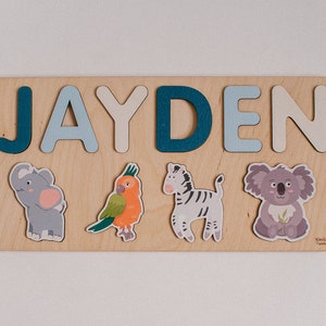 Personalized Name Puzzle: Natural Wood, Baby & Toddler Gift - Etsy