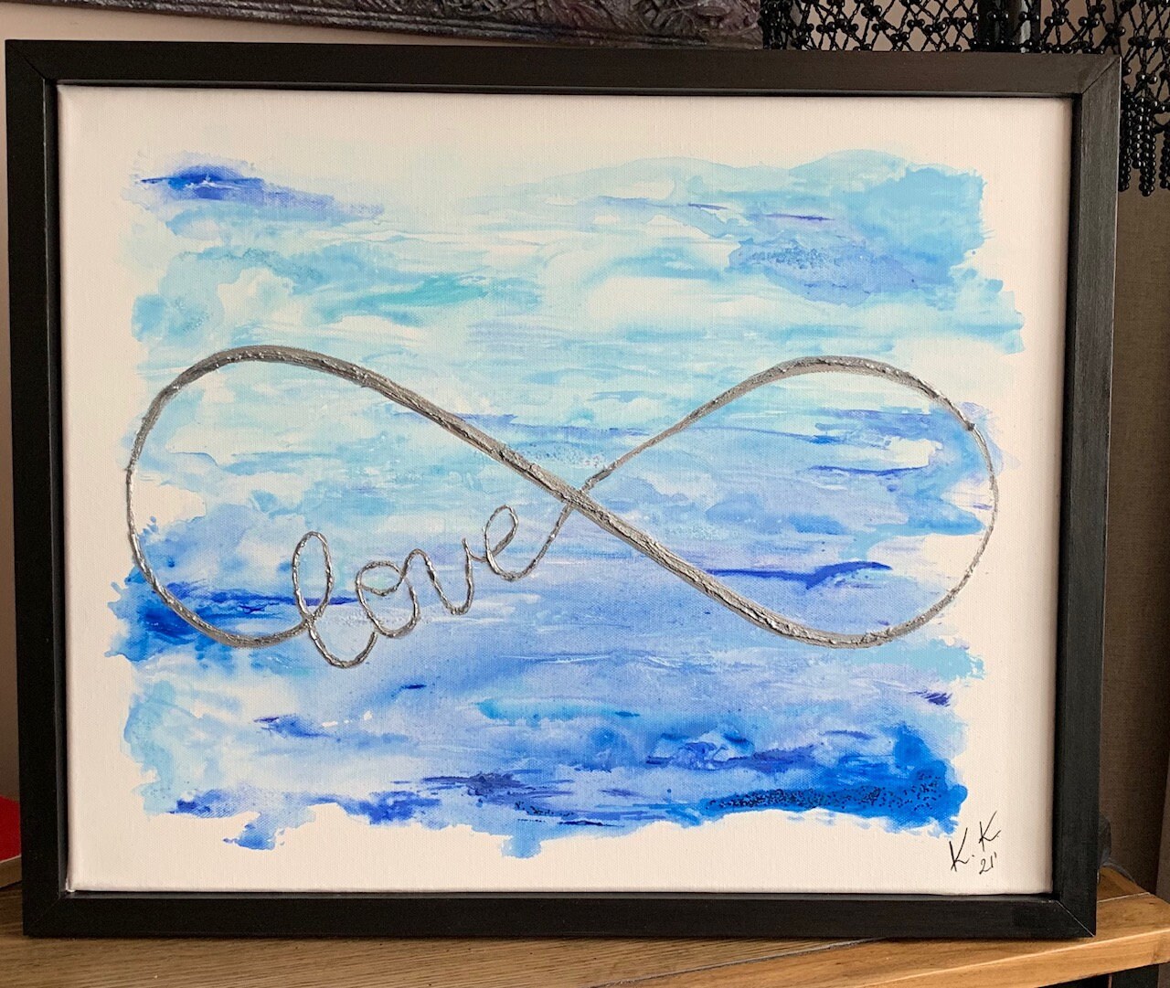 Infinity painting sign symbolart picture canvas | Etsy