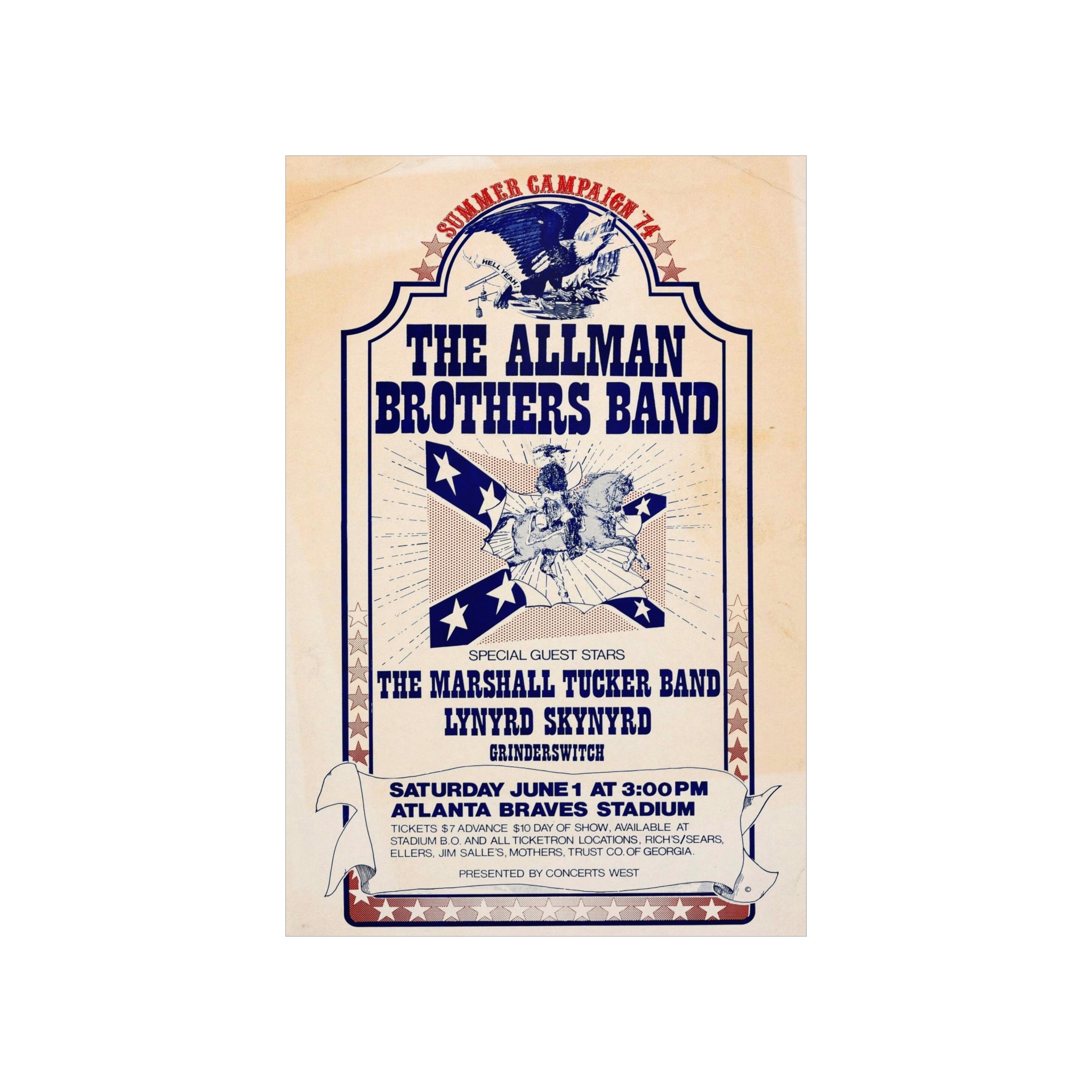 The Allman Brothers, The Marshall Tucker Band Poster sold by Ginnie ...