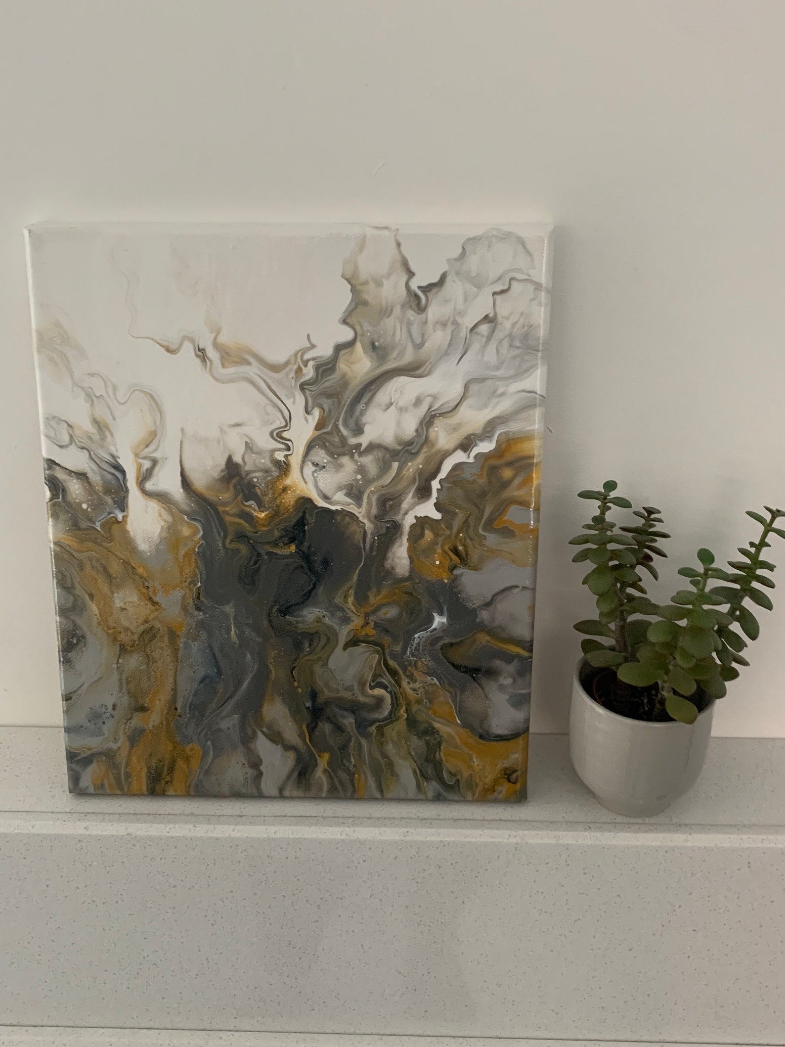 Ptygmatic Abstract Painting 10 X 12 Inches 25 X 30cm on Stretched ...