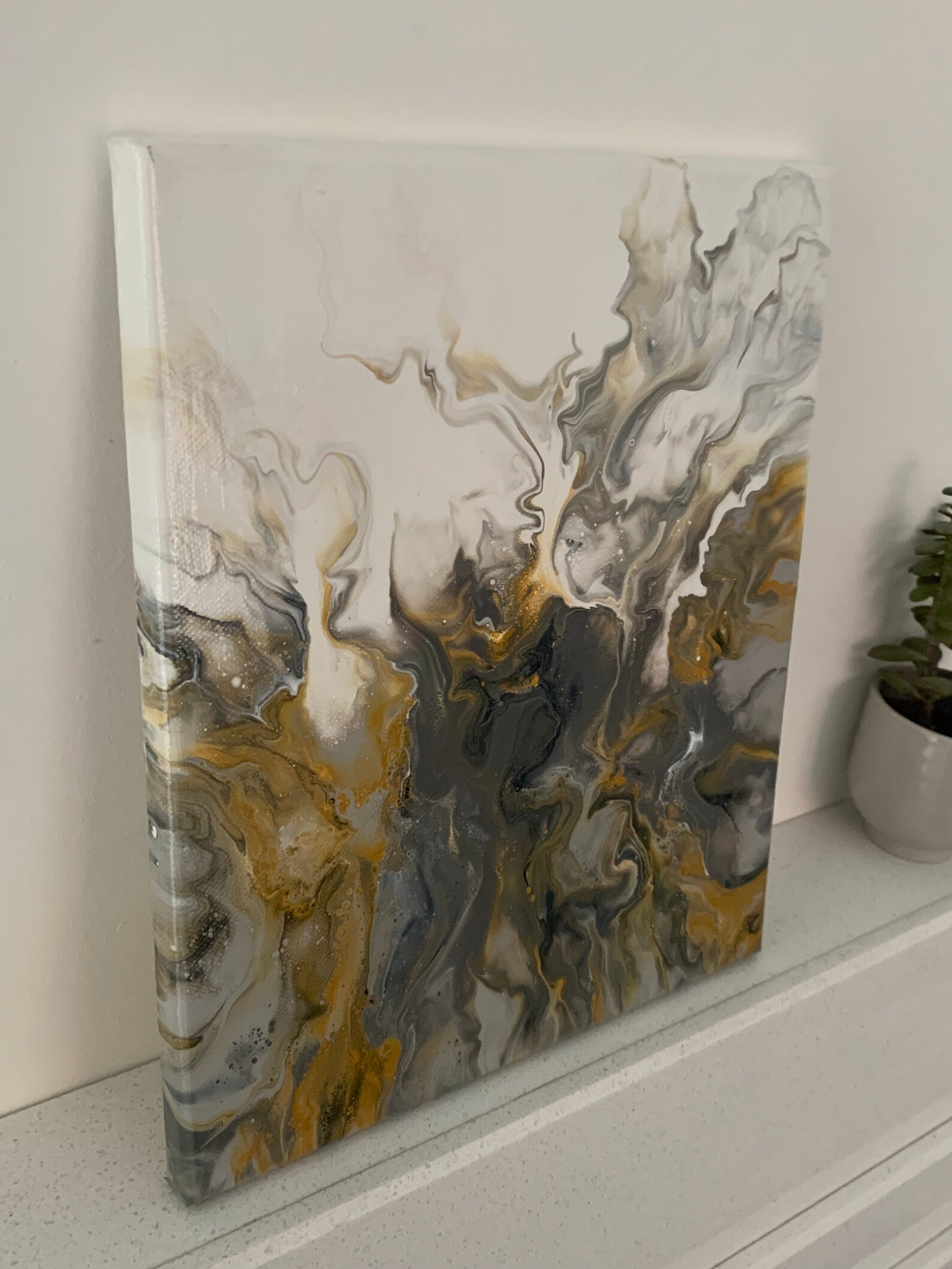 Ptygmatic Abstract Painting 10 X 12 Inches 25 X 30cm on Stretched ...