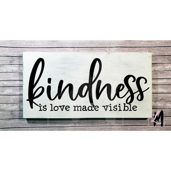 Kindness Wood Sign - Etsy