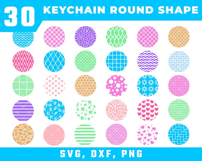 Round Pattern Svg Circle Patterns Svg 2 Keychain Svg | Etsy
