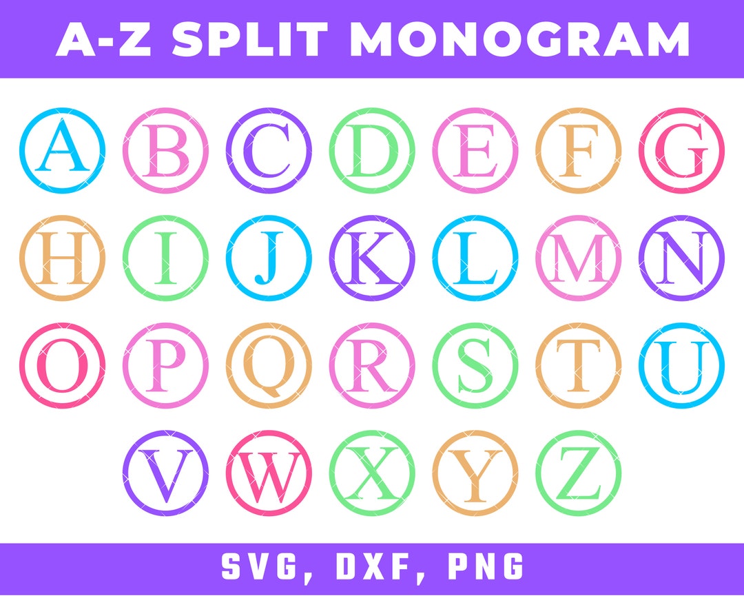 SVG Monogram /PNG Alphabet Fancy Monogram Alphabet Keychain - Etsy