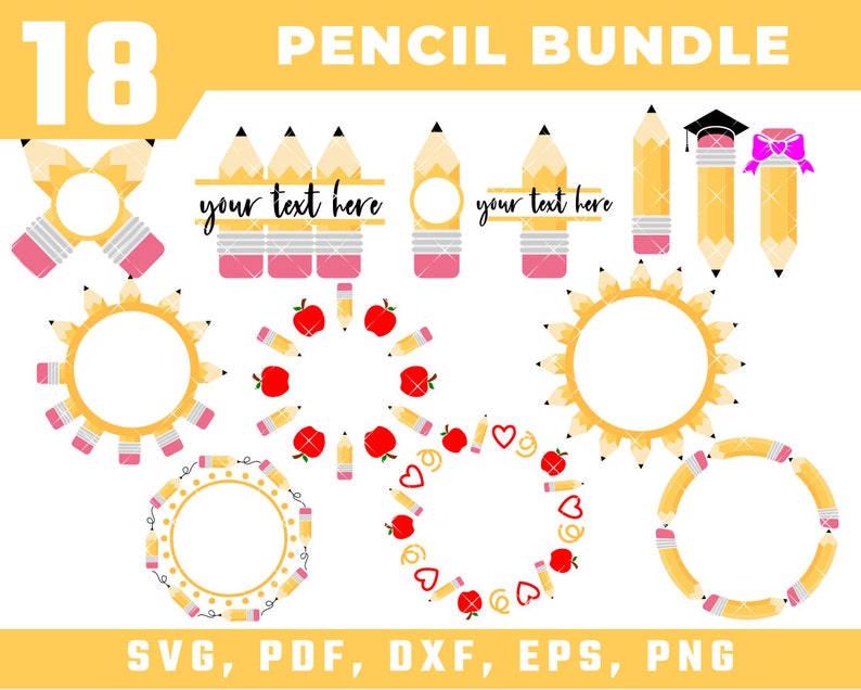 Pencil Name Frame SVG Teacher SVG Digital Download/cricut - Etsy