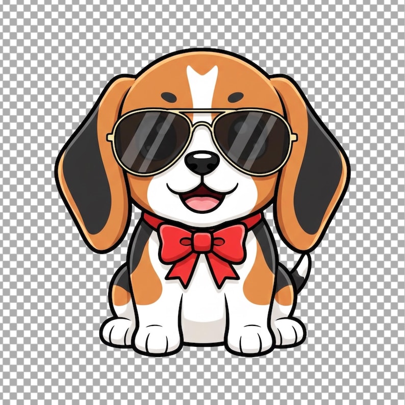 Kawaii Beagle PNG Bundle | Puppy Clipart Set | Cartoon Characters ...