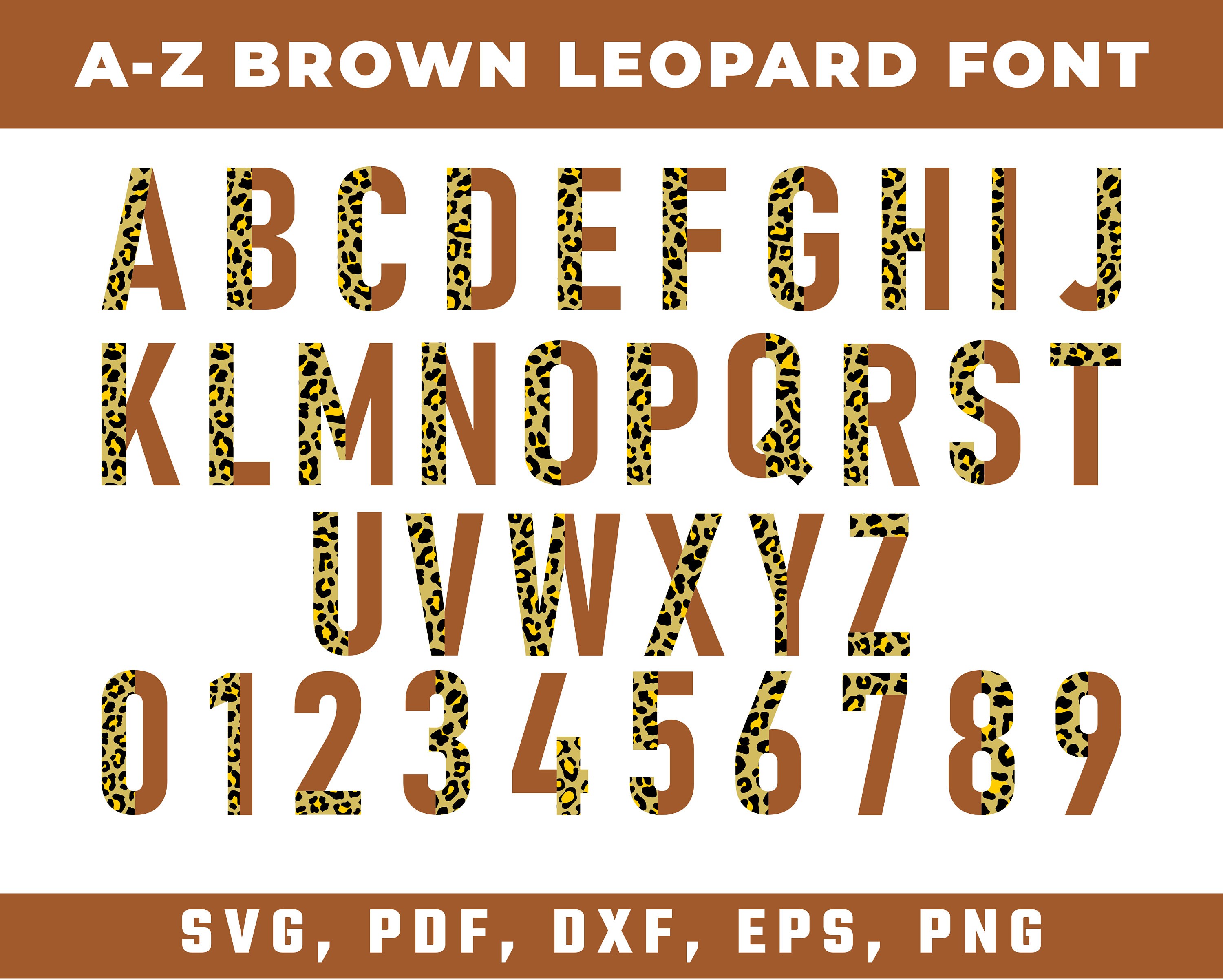 Leopard Font SVG Leopard Font for Cricut Leopard Font Png | Etsy