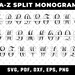 Split Monogram SVG PNG, Split Monogram Frame Alphabet, Digital Download ...